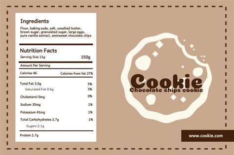 Chocolate Chips Cookie Label Template