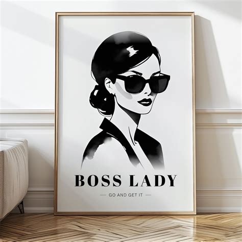 Women Female Boss T Girl Boss Print Girl Boss Wall Art Prints