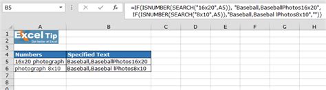 If A Cell Contains A Certain Text Then Put A Specified Number In Another Cell Microsoft Excel
