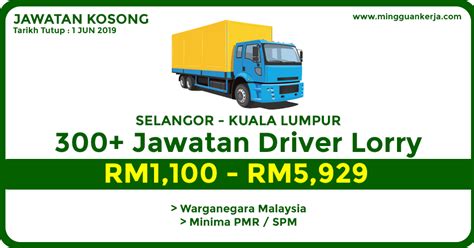 Jawatan Kosong Pemandu Lori Selangor