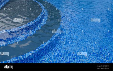 Swimming Pool Step View Of Beautiful Swimming Pool Material Detail And Decoration Design Stock