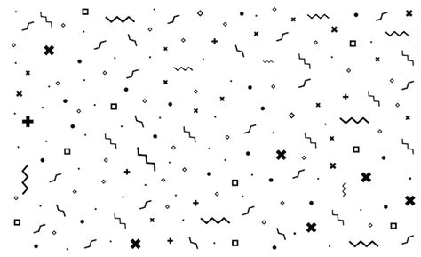 Premium Vector Pattern Hipster Abstract Form Geometric Line Shapes Fashion Style Seamless