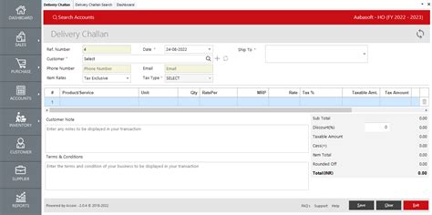 Delivery Challan Billing Management Software Accoxi