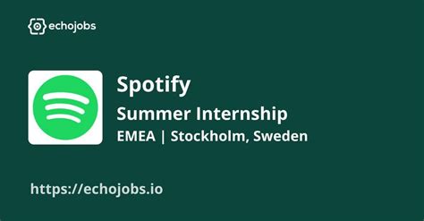 Spotify Is Hiring Summer Internship Data Engineer Experience Mission Emea Remote