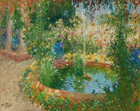 Pierre Eugène Montézin La Fontaine Du Jardin Fleuri Modern