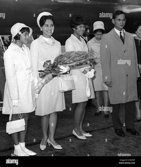 The King And Queen Of Thailand And Two Of Their Three Daughters