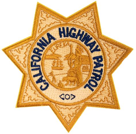California Highway Patrol 7 Point Star Chest Patch 325 X 325