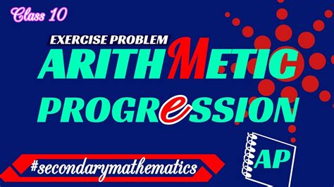 Arithmetic Progression Sum Of AP Common Difference YouTube