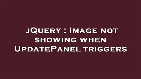 jquery image not showing when updatepanel triggers youtube