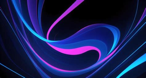 Premium Ai Image A Vibrant Abstract Wallpaper With Flowing Blue And Pink Curved Lines