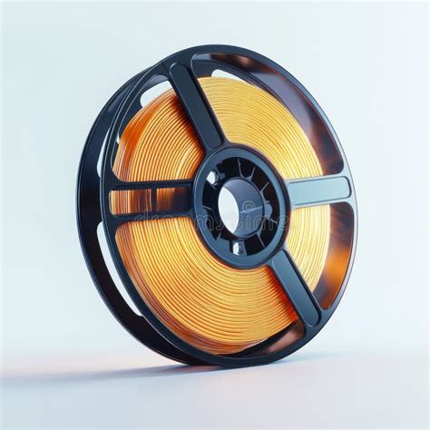 A Cylindrical Air Filter Featuring A Black Shell And A Yellow Filter Element Positioned In