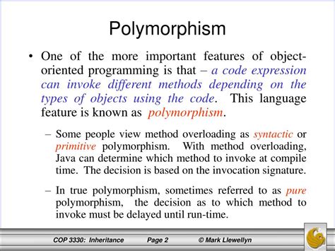 Ppt Cop 3330 Object Oriented Programming Summer 2007 Inheritance And