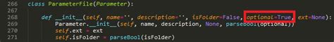 Pyqgis Remove Optional Tag For Parameters User Script Processing