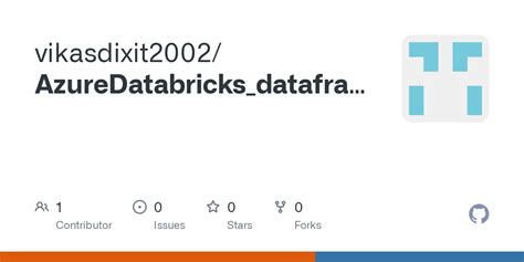 Github Vikasdixit2002azuredatabricksdataframecomputation