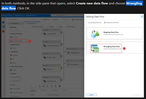 Azure Wrangling Data Flow Doesnt Appearing Stack Overflow