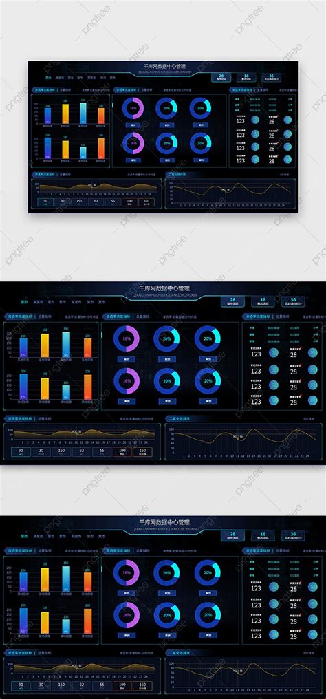 blue business data visualization ui interface template download on pngtree