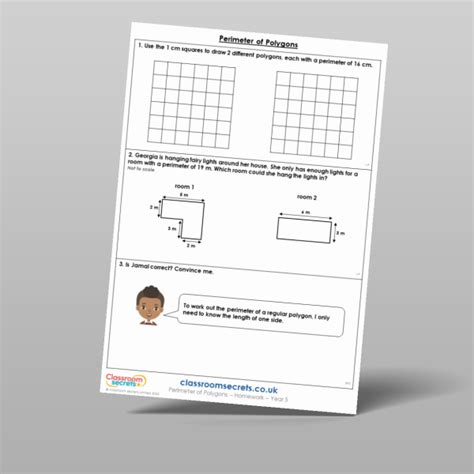 Year 5 Perimeter Of Polygons Homework Resource Classroom Secrets