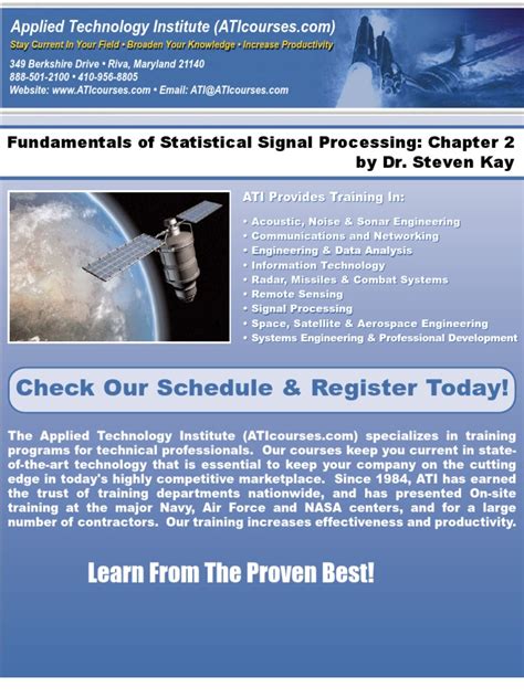 fundamentals of statistical signal processing by dr steven kay pdf