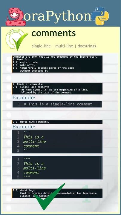 Comments In Python Shorts Pythontutorial Youtube