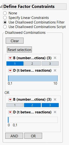 Solved Adding A Complex Constrain To A Custom Design With 4 Factors Jmp User Community