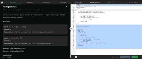 day 1 of 100dayscodechallenge missing integers in array khushraj sinha posted on the topic