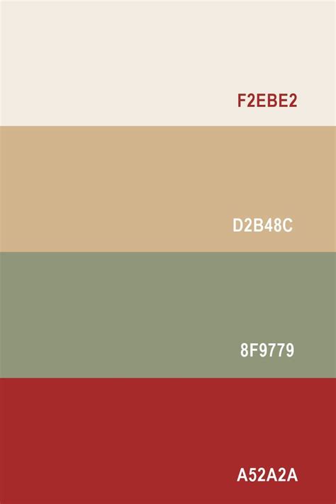 The Color Scheme Is Red Green Beige And Brown With White Letters On It