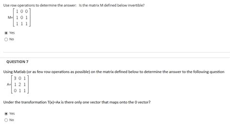 Solved Use Row Operations To Determine The Answer Is The Chegg Com