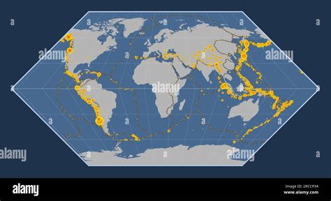 Shape Of The Aegean Sea Tectonic Plate On The Solid Contour Map In The Eckert I Projection