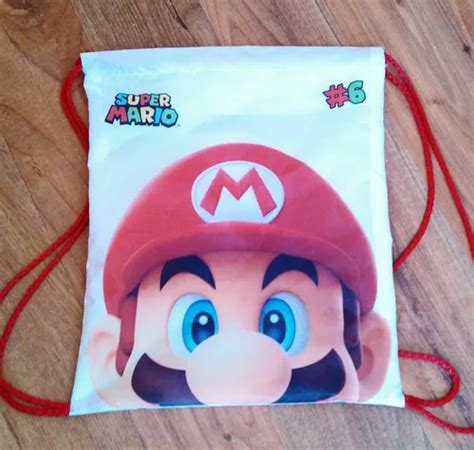 80 Morralitos Dulcero Personalizados Mario Bros 25 X 30 Cm 2960 En