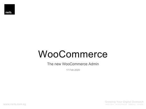 The New Woocommerce Admin Pptx