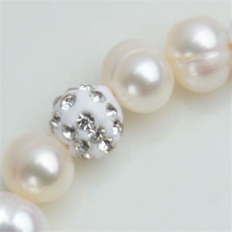 Natural Freshwater White Pearl Bracelet Bangles Womens Luxurious Party