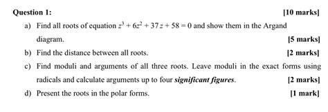 solved question 1 10 marks a find all roots of equation