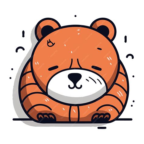 Premium Vector Cute Cartoon Bear Vector Illustration Isolated On