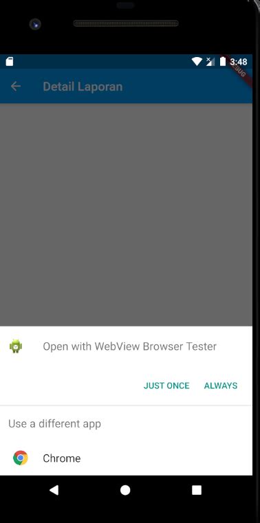Android Flutter How To Display Webview Inside Application Stack