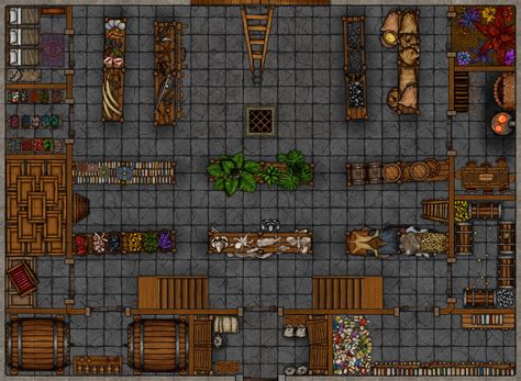 1 Smugglers Warehouse Battlemaps Cartographers Guild Fantasy