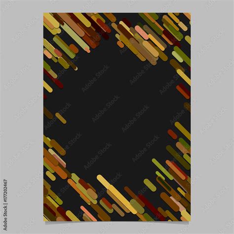 Colored Chaotic Diagonal Rounded Stripe Pattern Flyer Template