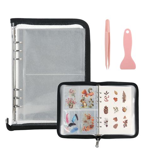 Reusable Sticker Organizer Sticker Storage Book Zipper