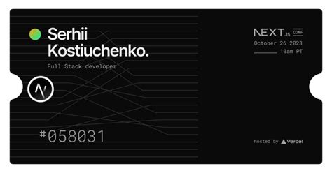 Serhii Kostiuchenko On Linkedin Join Someone Great At Nextjs Conf