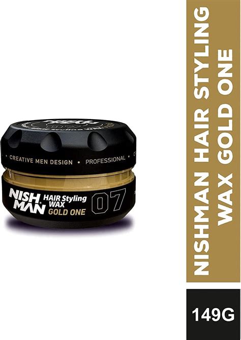 Nish Man Hair Styling Gel 07 Gold One 150ml Strong Hold Shine Look