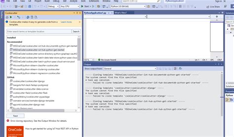 Cannot Use Cookiecutter To Load Template Issue Microsoft PTVS GitHub