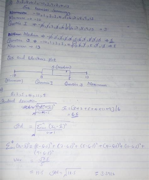 Solved 3 For The Set Of Data Below Determine The 5 Number Summaries Course Hero