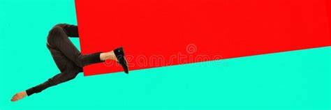 Weird Pose Of Male Body And Legs Journalism Advertisement Contemporary Art Collage