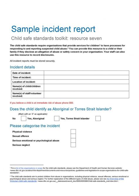21 Free 13 Free Incident Report Templates Word Excel Formats