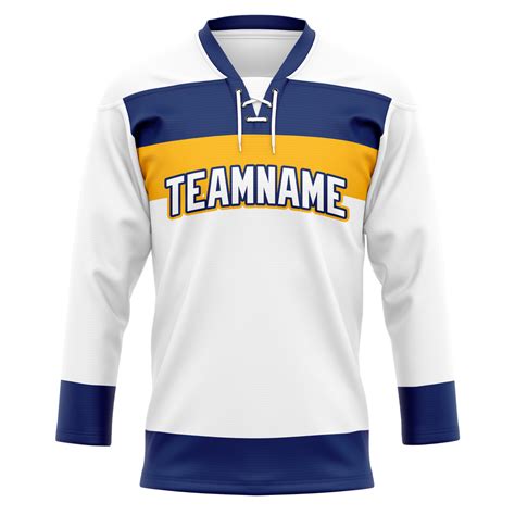 Free Design No Minimums Custom Team Design White And Navy Blue Colors
