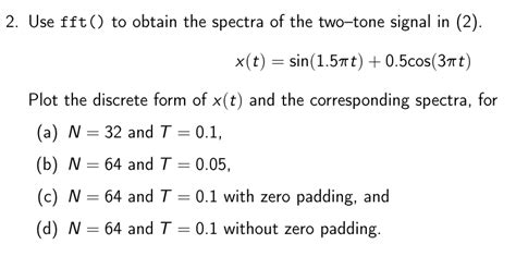 Solved Study Discrete Fourier Transform DFT And Fast Chegg