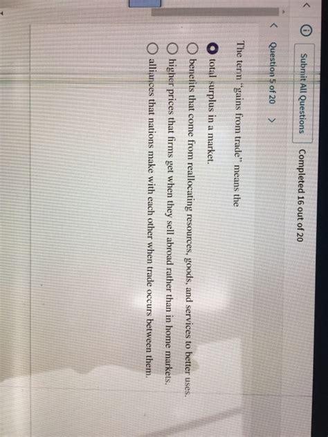 Solved Submit All Questions Completed 16 Out Of 20 Save