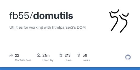 github fb55 domutils utilities for working with htmlparser2 s dom