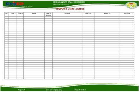 logbook computer laborat