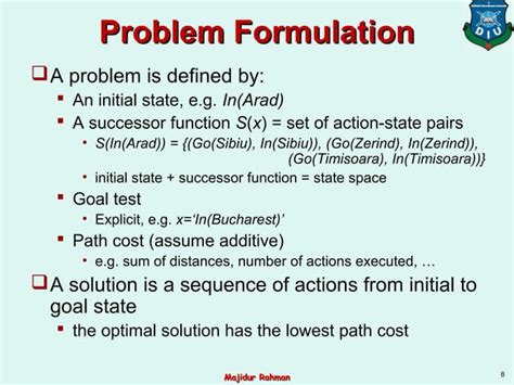 Ai Lecture 3 Solving Problems By Searching Ppt