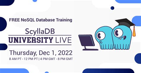 Scylladb On Twitter Join Us For Scylladb University Live For A Half